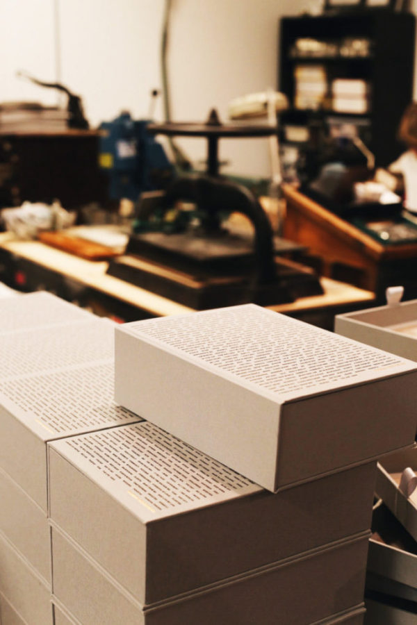 Rockefeller Foundation Boxes | custom clamshell box | Bella Forte Designs